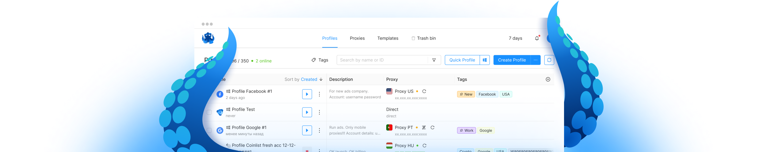 Antidetect browser for multi-accounting management — Octo Browser